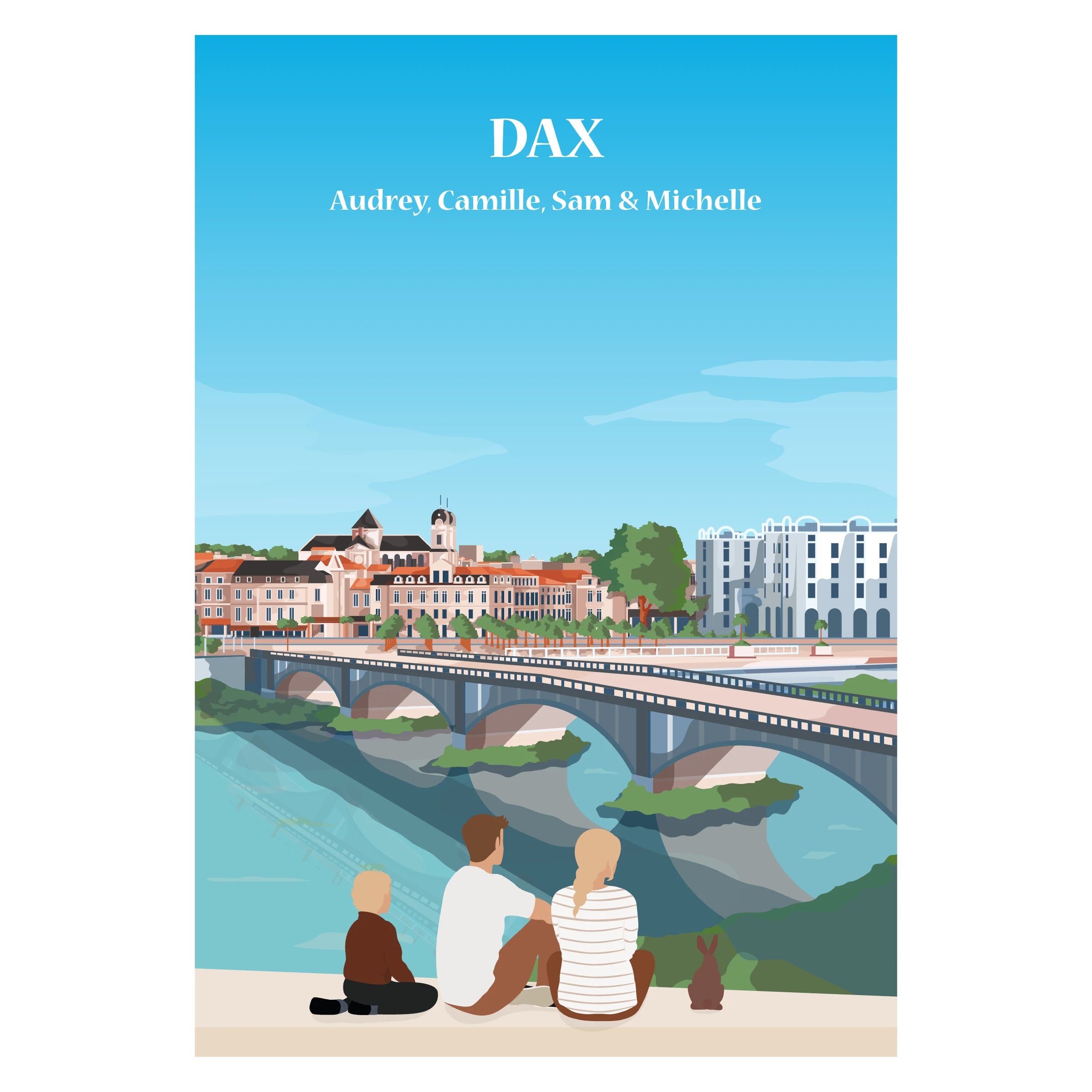 Dax poster with personalized family – Cactus Moments