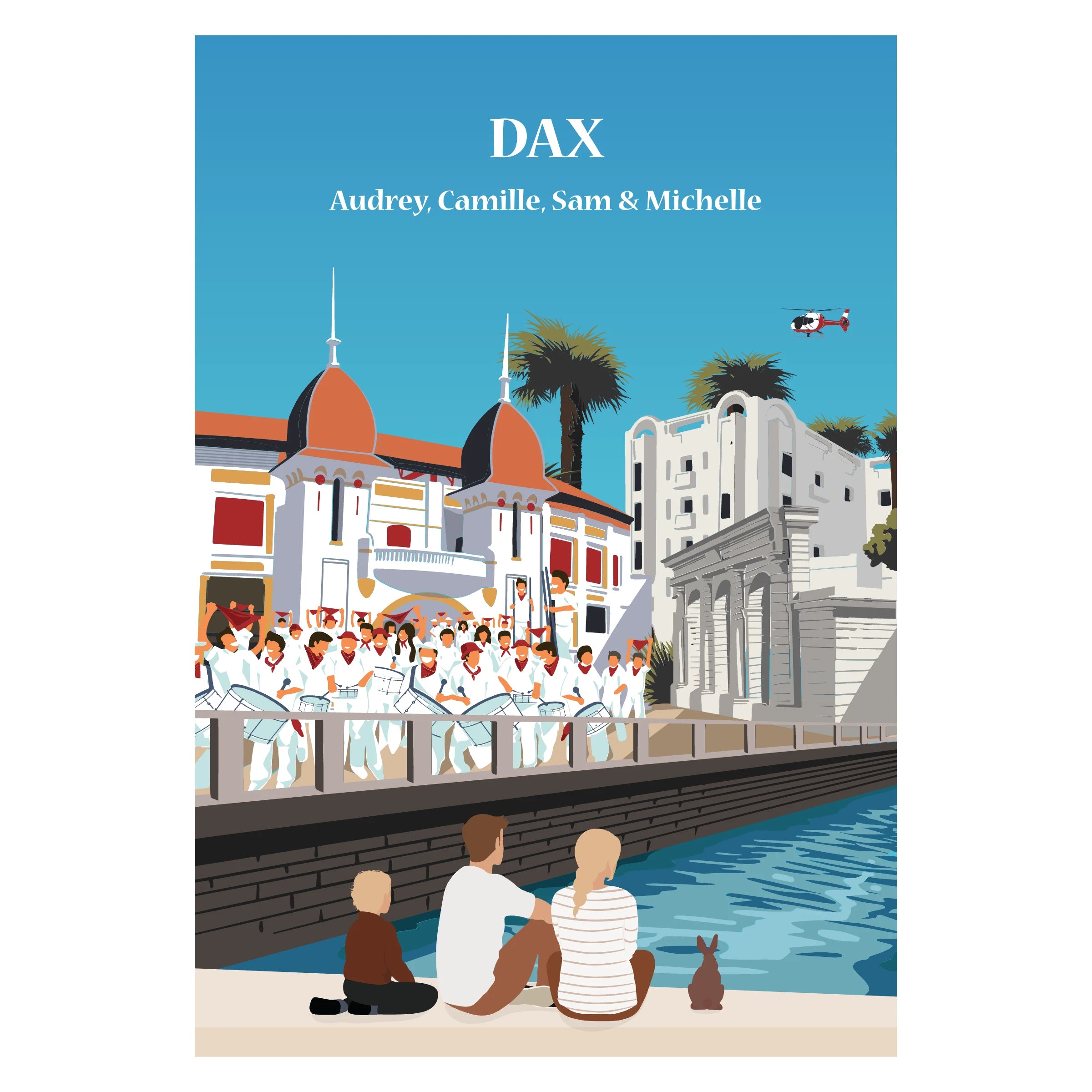 Dax poster with personalized family – Cactus Moments