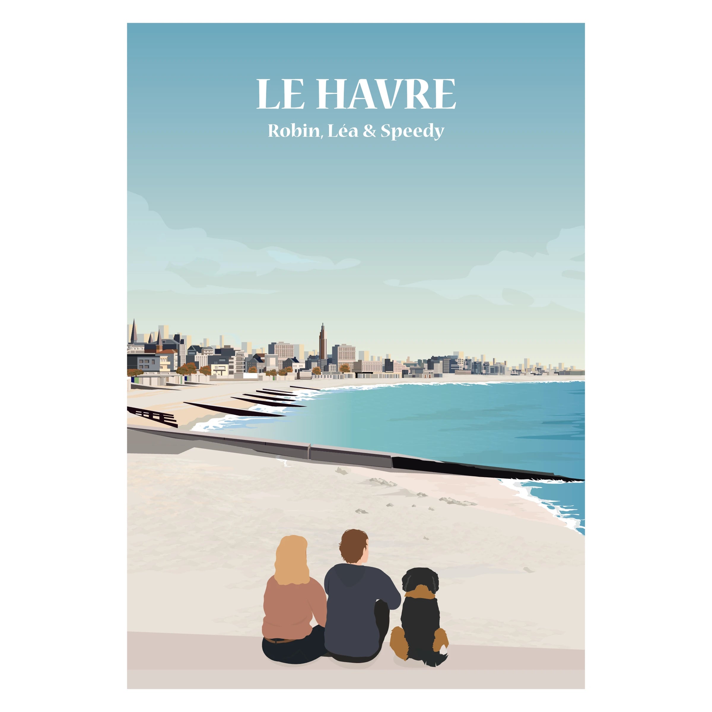 Personalized Le Havre poster for the family – Cactus Moments