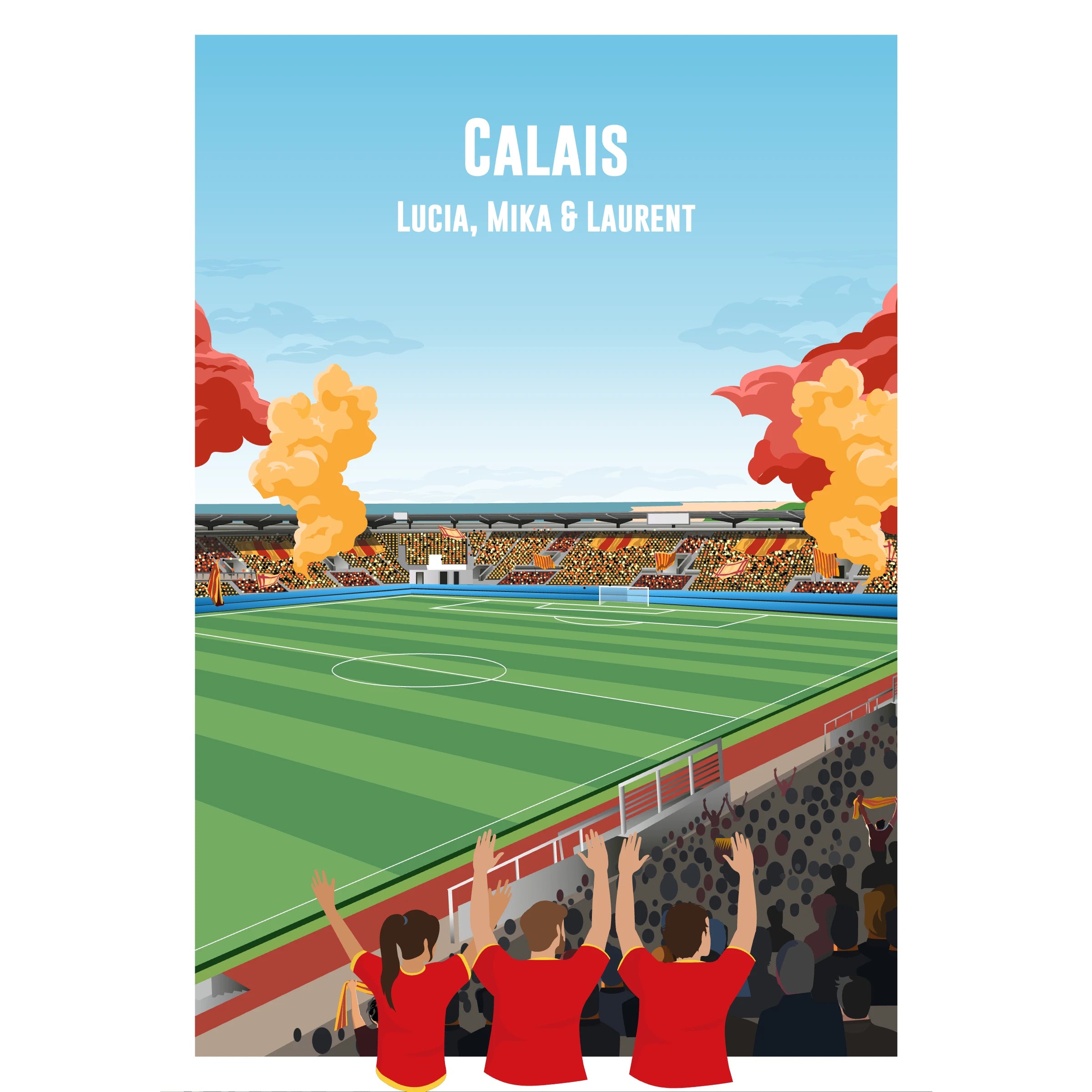 Custom Calais football stadium poster – Cactus Moments